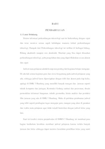 Sistem Informasi Jadwal Mata Pelajaran Berbasis Web Di Smkn 5 Bandung - Elibrary Unikom